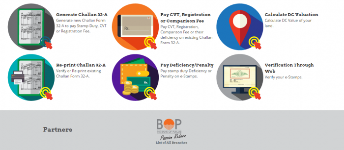 E Stamping Punjab Bank Form Generate Challan 32-A Download