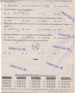 Math 10th Class Model Paper 2024 Objective Subjective Practical